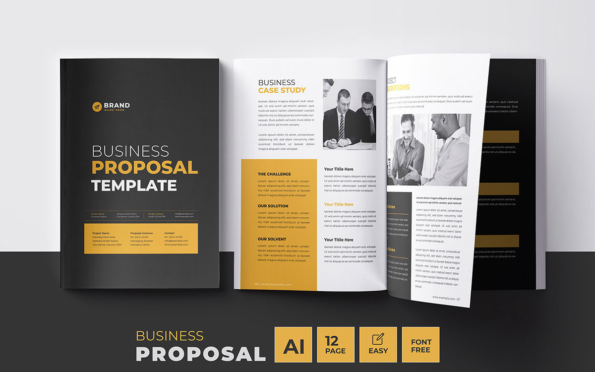 Design Project Proposal Premium Vector | Project Proposal Template