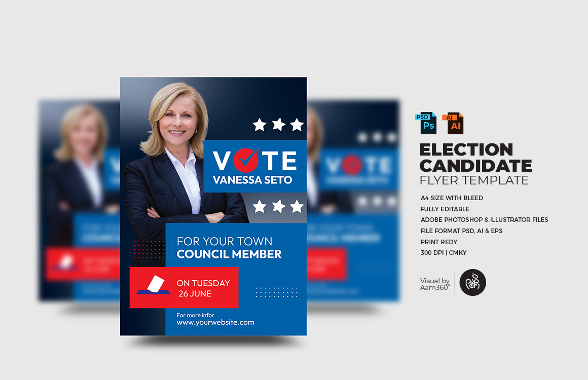 Election Campaign Poster Template