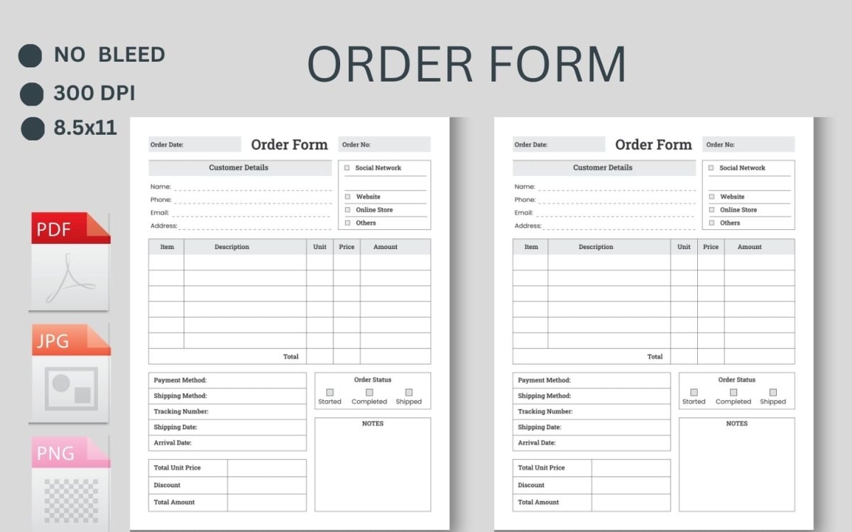 Printable Purchase Order Form Template 18 Free Purchase Order