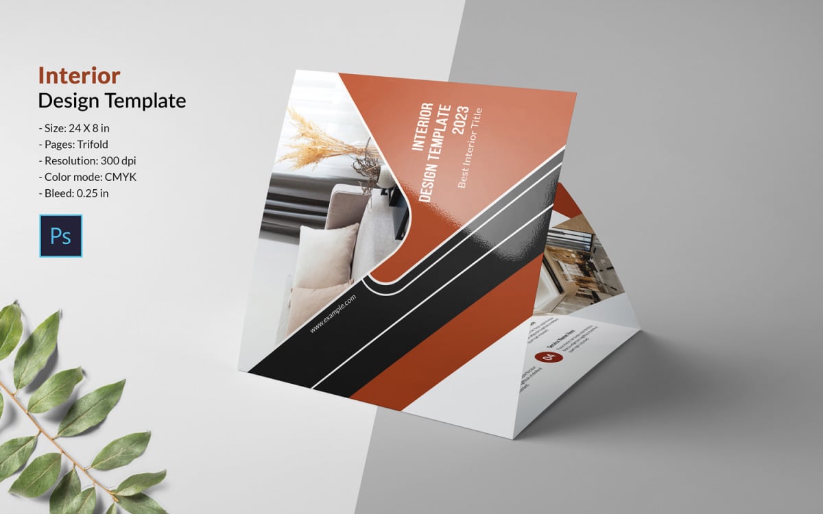 Interior Design Trifold Brochure Template In 2020