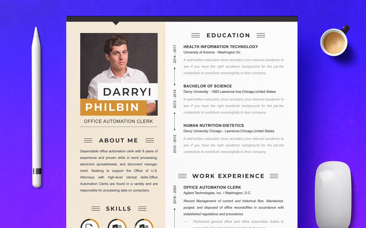 2020 Modern Cv Template For Ms Word Professional Cv