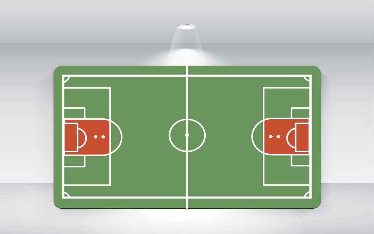 Diagrama De Quadra De Futebol Silhuetas De Futebol Em Quadra