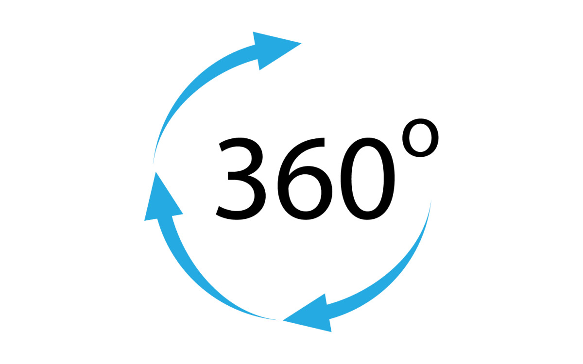 360 Degree Icon 360 Degree Icon Set With Outline Style Vector Art