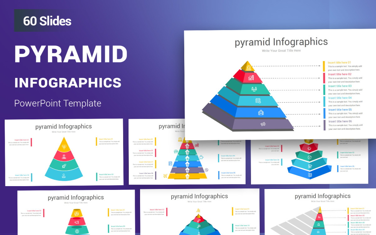Modèle De Pyramide Vierge Pyramide Infographic 3d. Graphique Abstrait