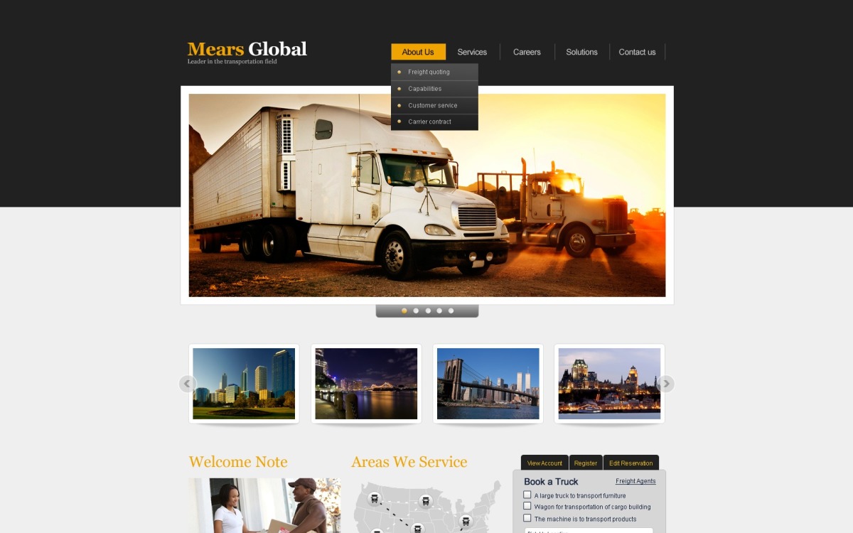 Trucking Company Website Template Printable Word Searches