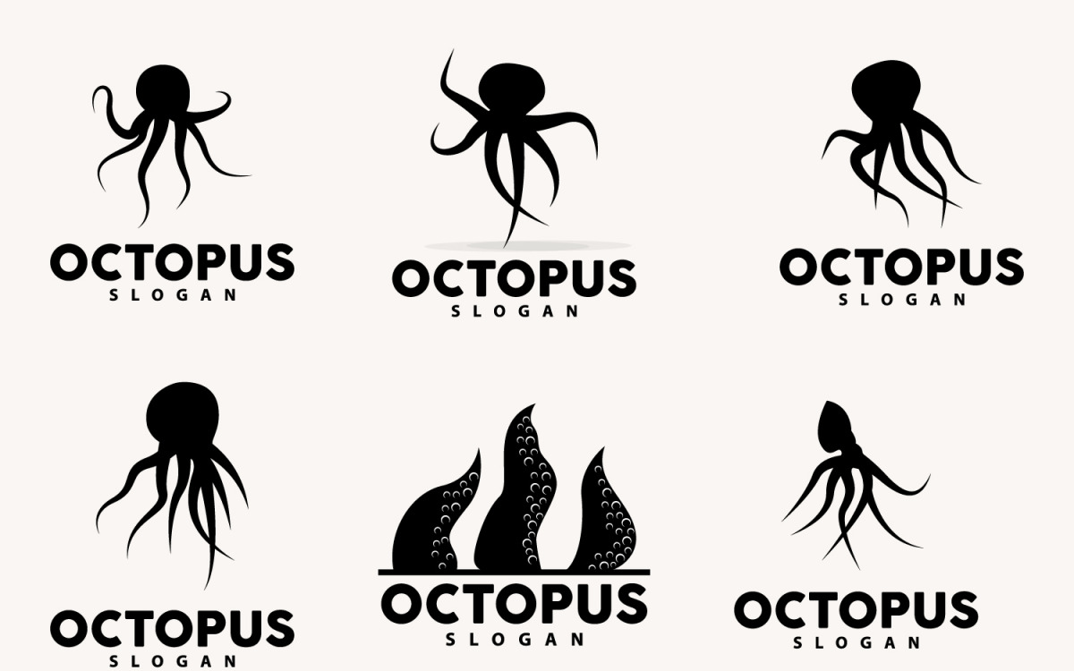 Vintage Octopus Logo Octopus Drawing Seafood Ocean Logo Vintage Vector