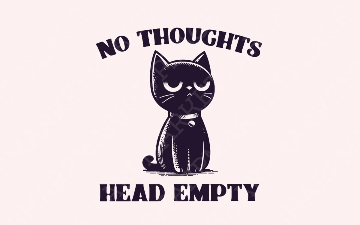 Meme Nope None No Thoughts Head Empty Frog Retro Word Art Meme T Shirt