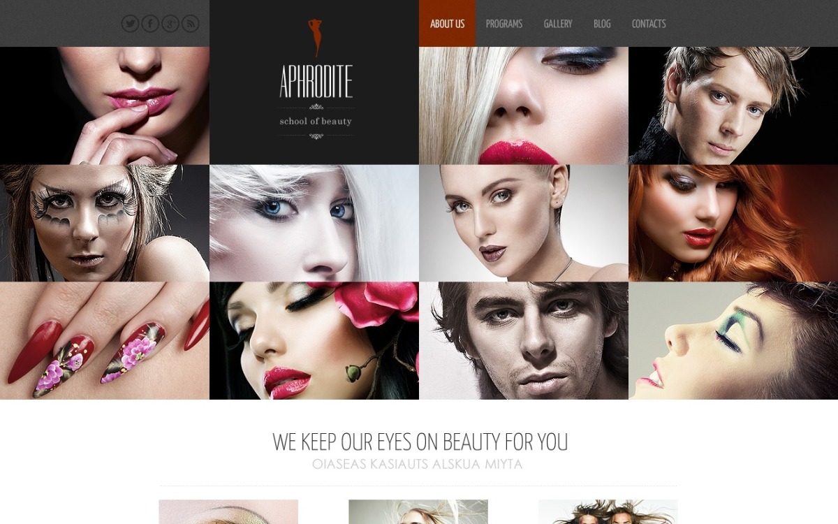 Beauty School Responsive Website Template TemplateMonster