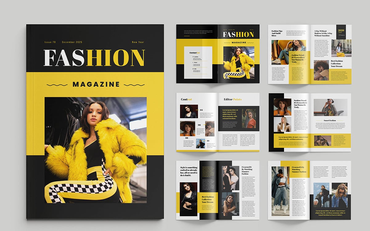 Fashion Magazine Layout Design Fashion Magazine Layout, Cover,