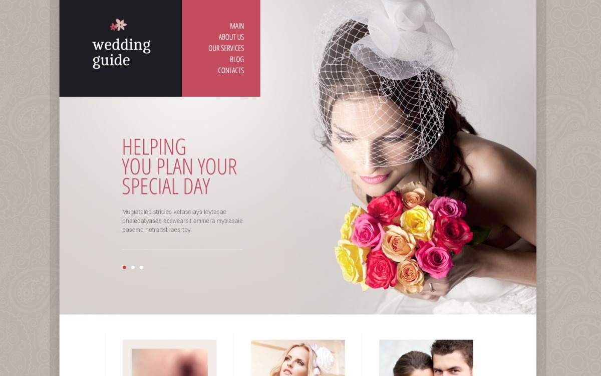 Elegant Wedding Planner Drupal Template - TemplateMonster