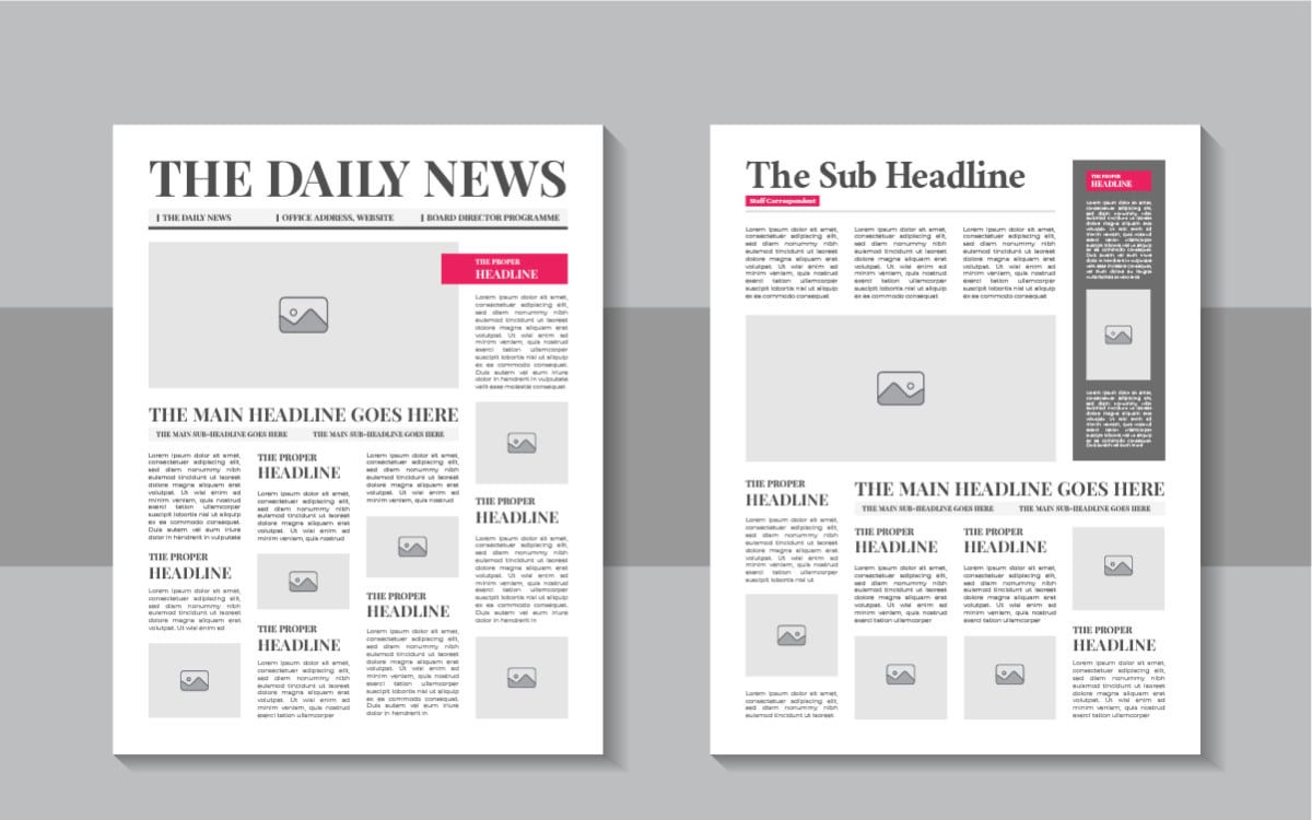 Newspaper Front Page Design Newspaper Design Layout