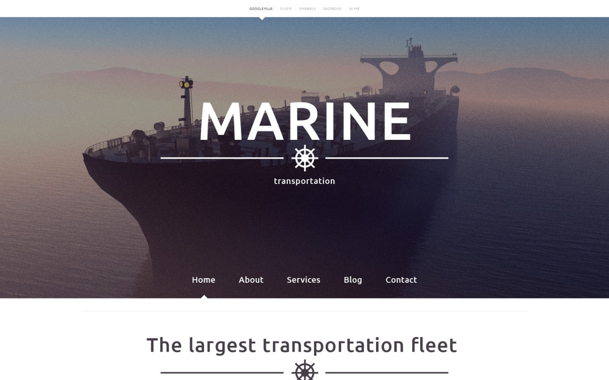 Maritime Responsive Website Template - TemplateMonster