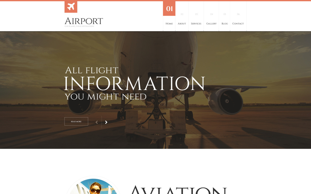 Private Airline Responsive WordPress Theme - TemplateMonster