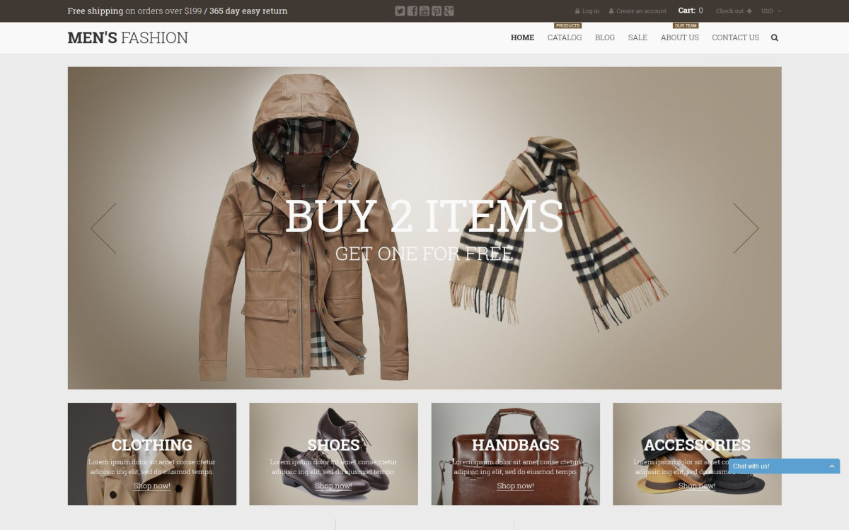 Male Fashion Shopify Theme #52726 - TemplateMonster