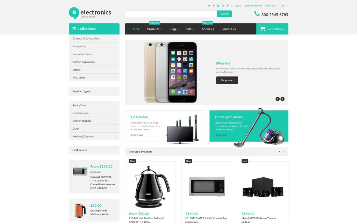 Electronics Retailer Shopify Theme #55233 - TemplateMonster