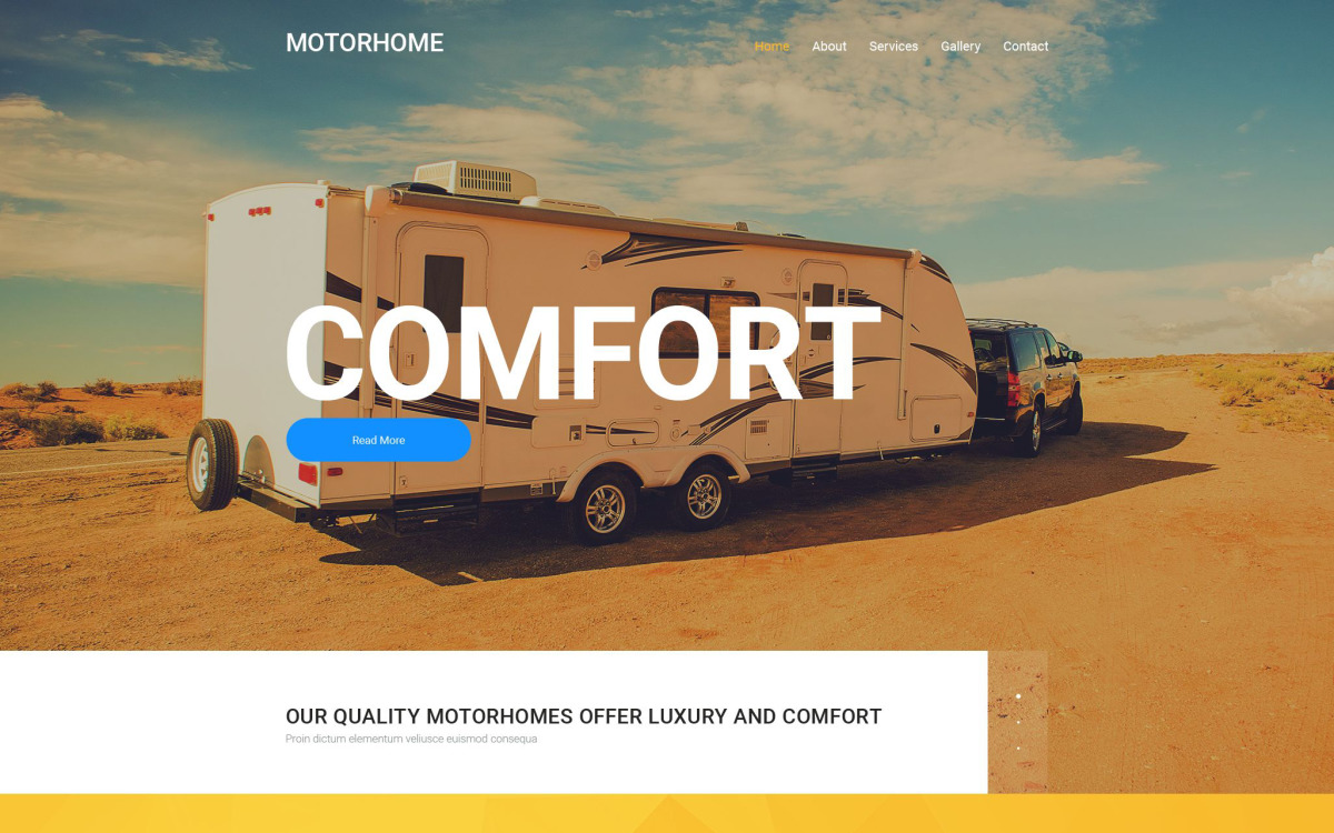 Motorhome Website Template #55616 - TemplateMonster