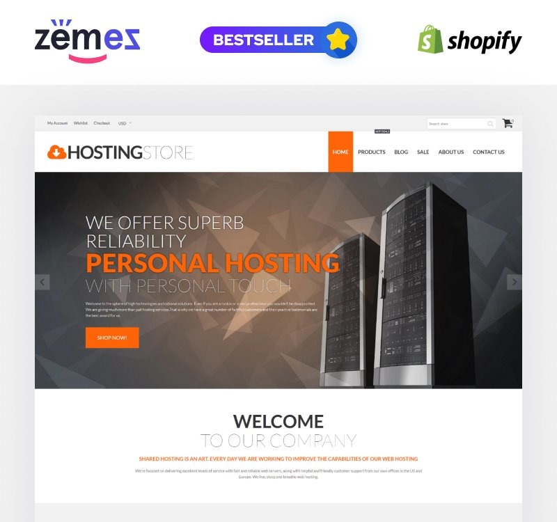 Hosting Store - Hosting & Software Shopify Theme