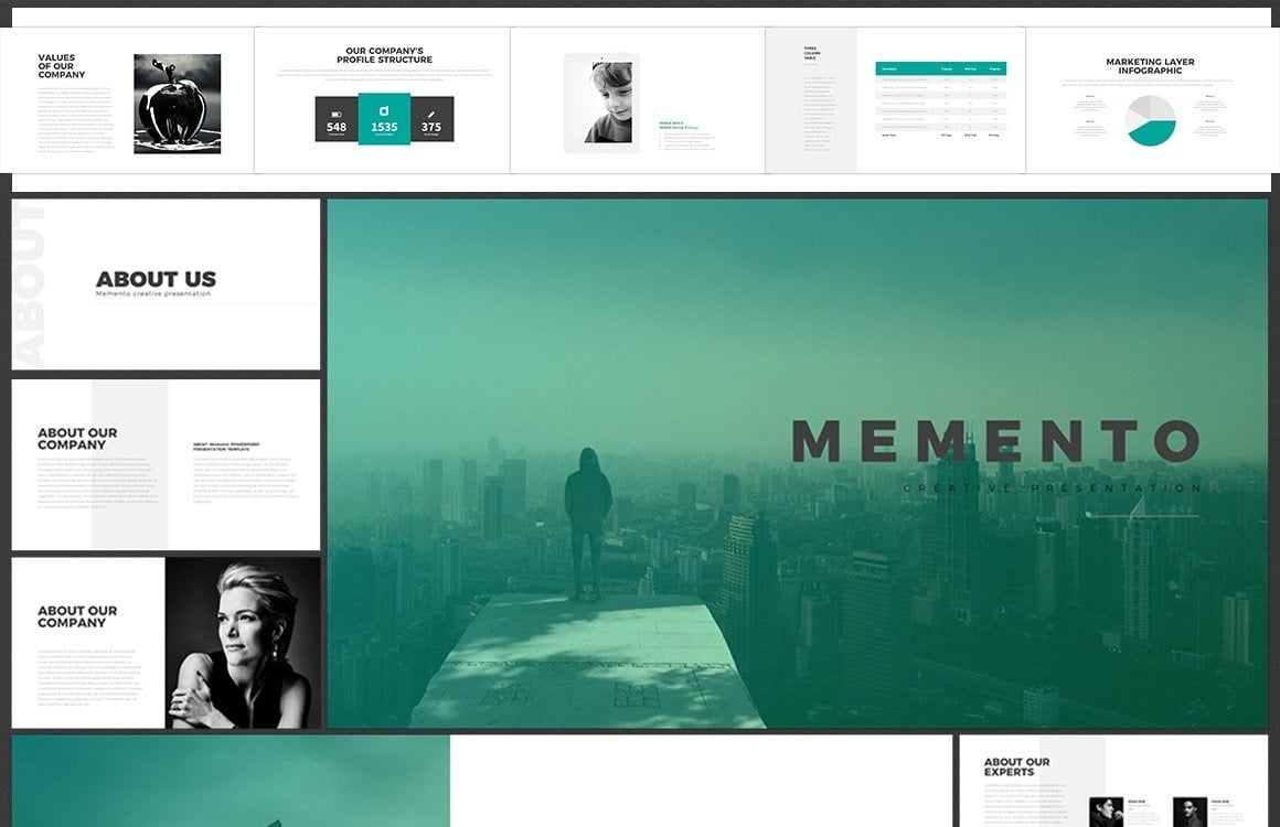 Memento PowerPoint Template #63411 - TemplateMonster