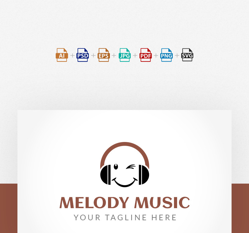 Melody Music Logo Template #65435 - TemplateMonster