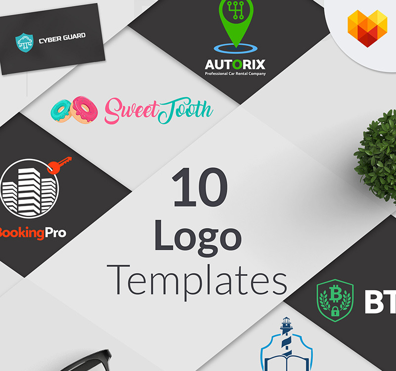 Bundle of 10 Professional Layouts of Ready-to-Use Niche Business Logo ...