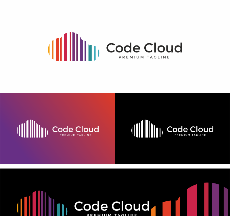 Szablon Logo Cloud Code #65937 - TemplateMonster