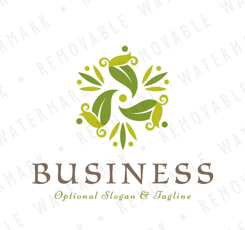 Abstract Leaf Transformation Logo Template - TemplateMonster