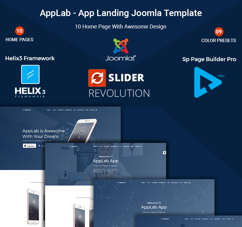 Applab - App Landing Joomla Template - TemplateMonster
