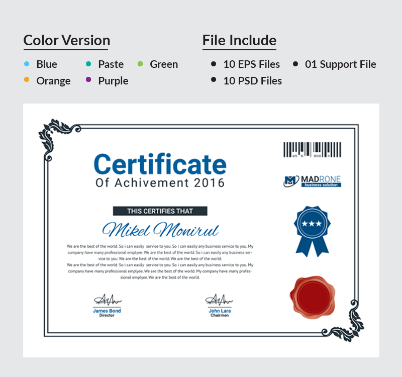 Training Center Certificate Template - TemplateMonster