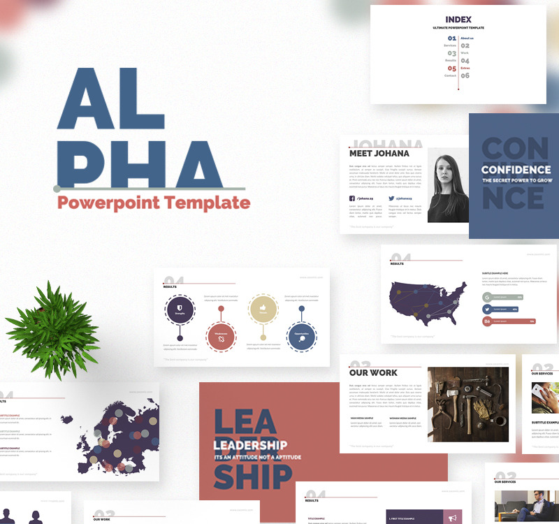 Alpha Presentation PowerPoint Template - TemplateMonster