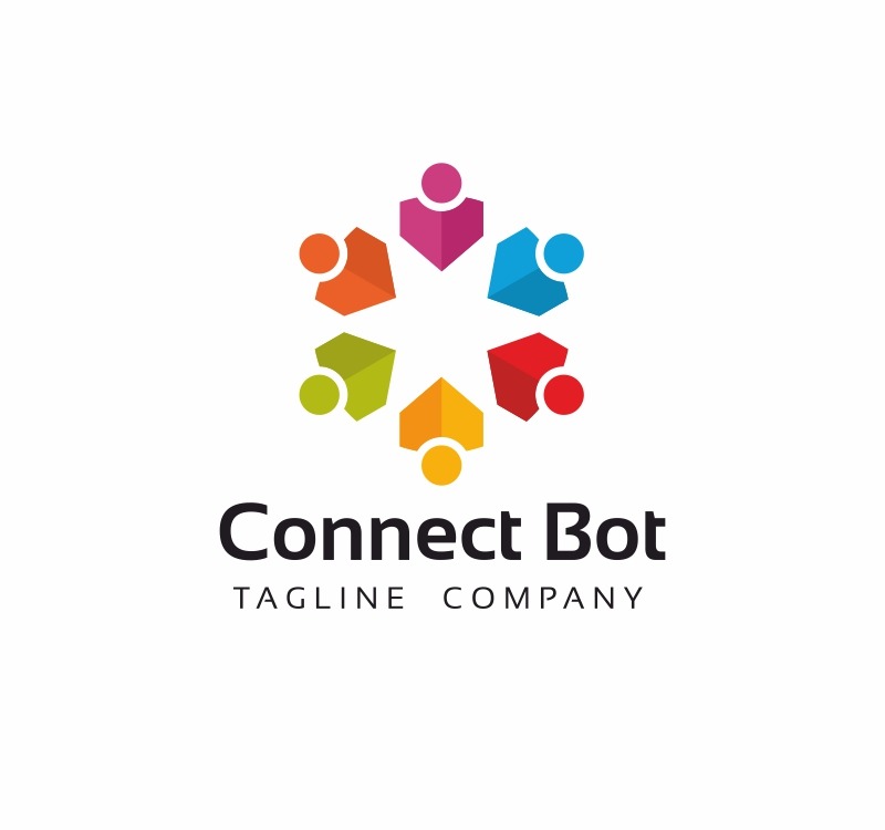 Connection Human - Logo Template #67360 - TemplateMonster