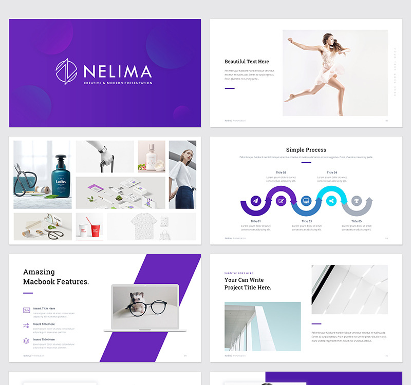 NELIMA - Modello PowerPoint per presentazione moderna e minimale