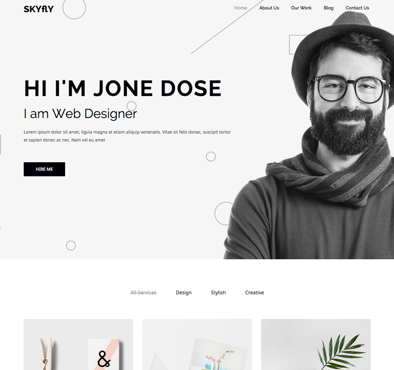 Skyflypro - Portfolio WordPress Theme - TemplateMonster