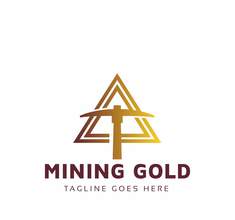 Mining Gold Crypto Logo Template #69004 - TemplateMonster