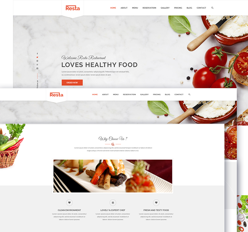 Resta - Responsive Restaurant Website Template