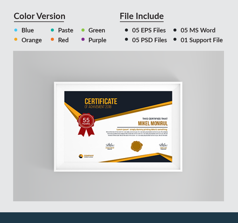 IT Company - Certificate Template #69552 - TemplateMonster