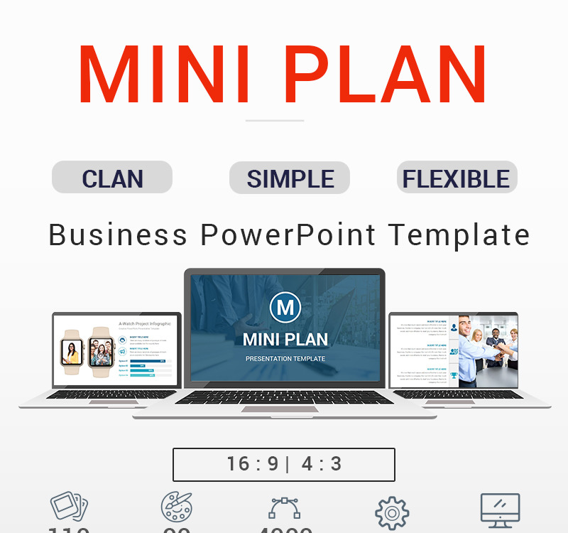 Mini Plan Presentation PowerPoint Template - TemplateMonster