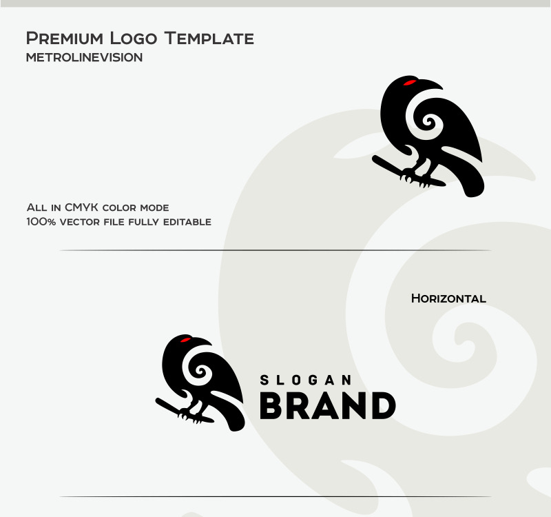 Crow Logo Template #69739 - TemplateMonster