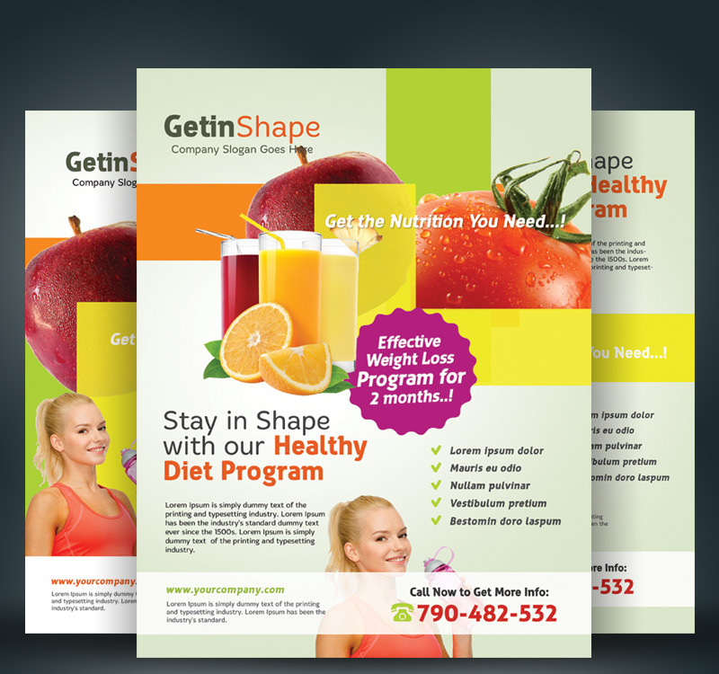 Healthy Diet Program Flyers - Corporate Identity Template