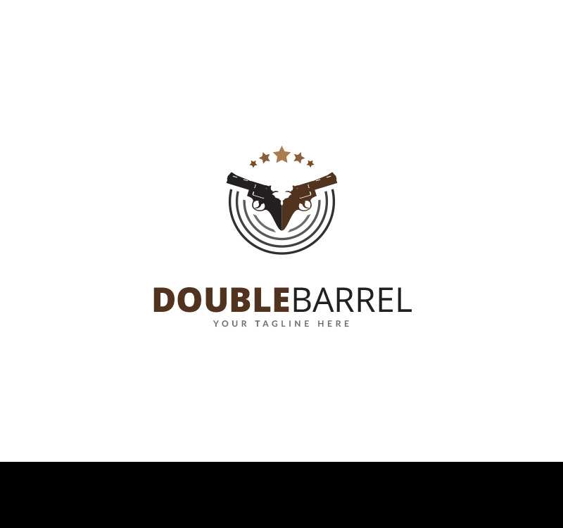 Double Barrel - Logo Template #70260 - TemplateMonster