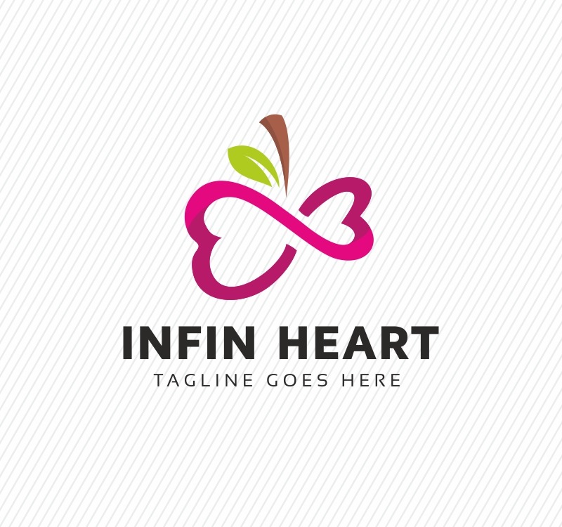 Infinity Heart Logo Template #70544 - TemplateMonster