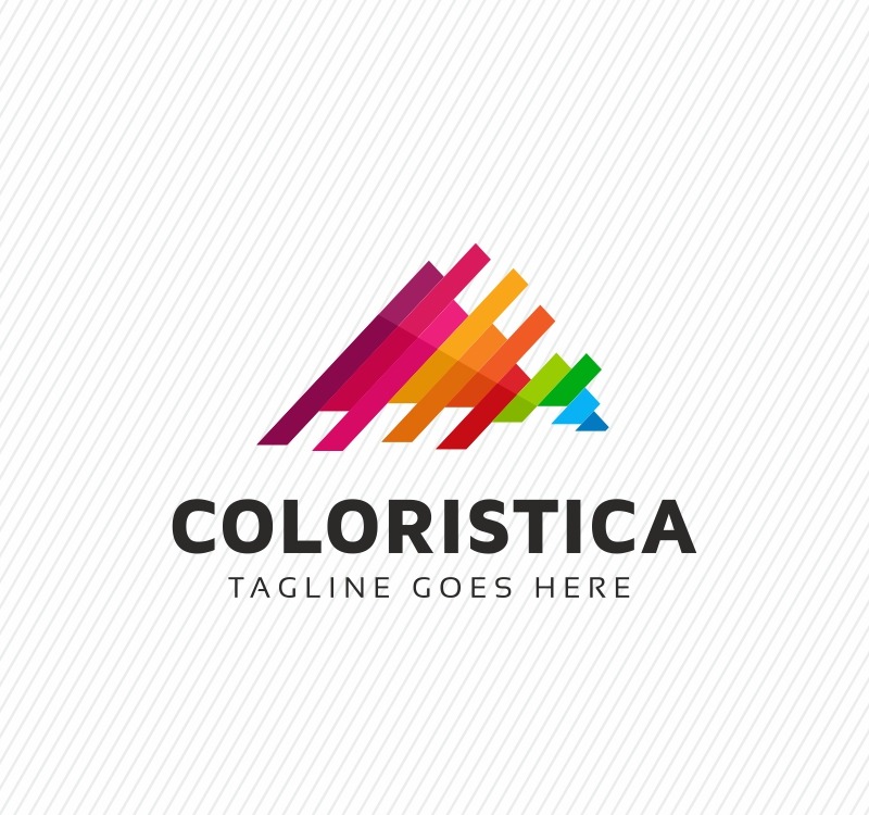 Coloristica Triangle Colorful Logo Template - TemplateMonster