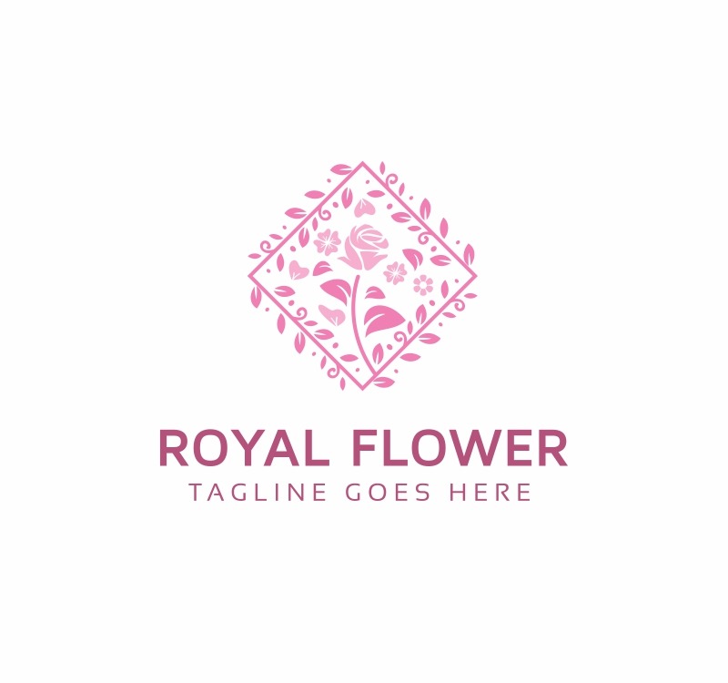 Royal Flower Logo Template #70736 - TemplateMonster