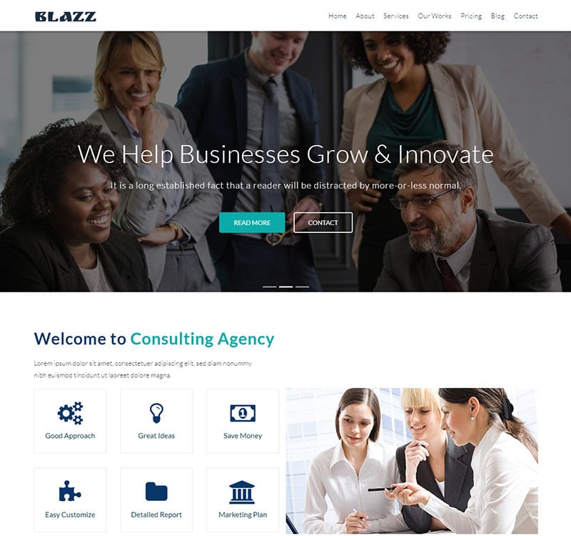 BLAZZ - Multi-Purpose Business HTML Template Landing Page Template