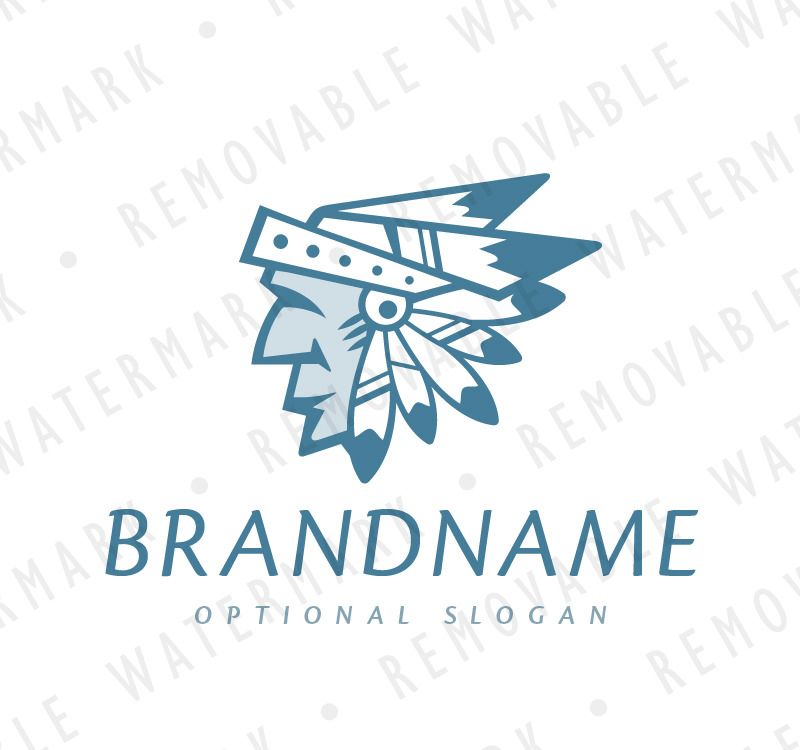 Native American Chief Logo Template #71109 - TemplateMonster