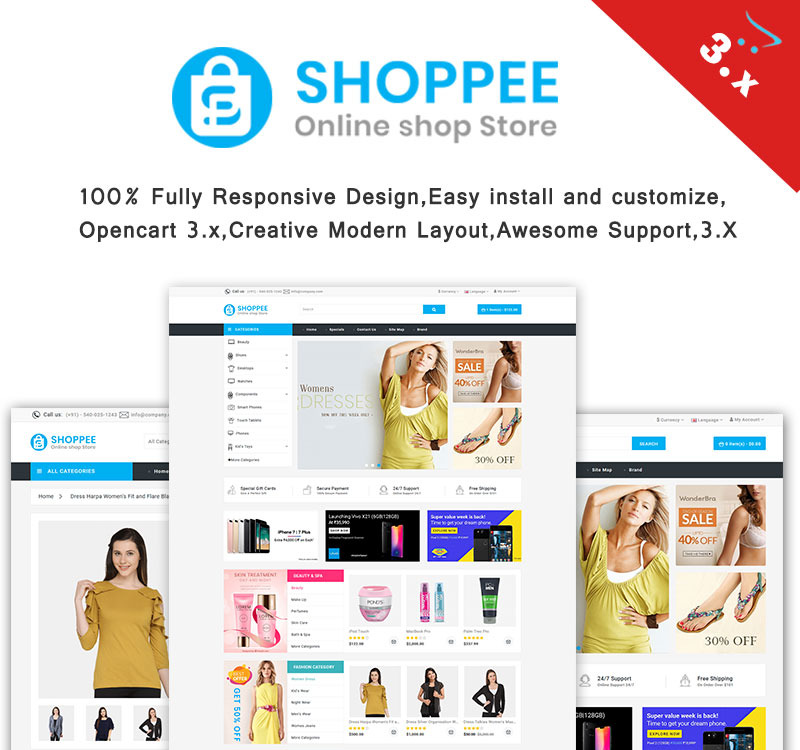 Shoppee Multistore OpenCart Template - TemplateMonster