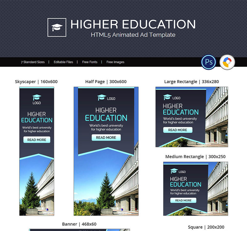 Education & Institute | Higher Education Animated Banner
