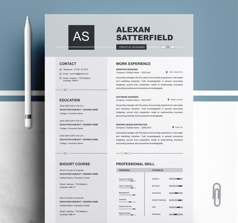 Alex For Job Resume Template #71452 - TemplateMonster