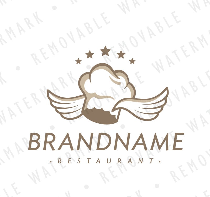 Flying Chef Logo Template #71695 - TemplateMonster