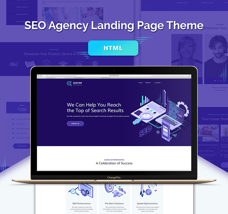 SEO Agency HTML Landing Page Template - TemplateMonster