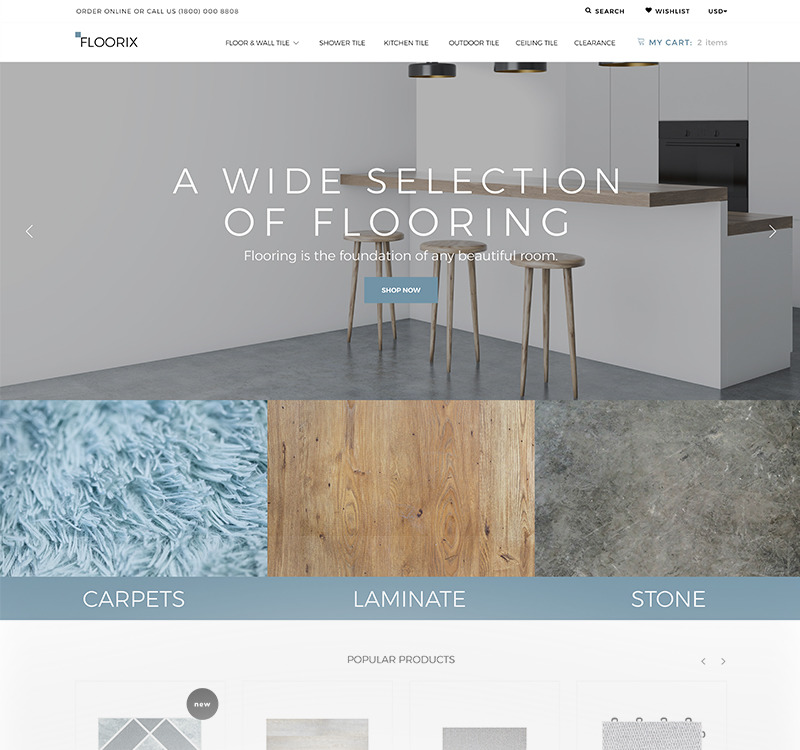 Floorix - Flooring Solutions Shopify Theme - TemplateMonster